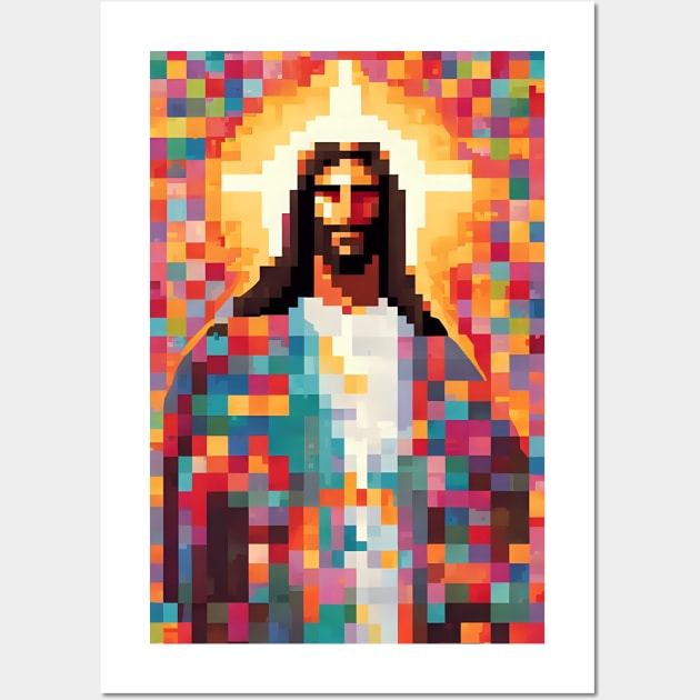 Jesus Christ pixelated pixel - Jesus Christ Pixel Art - Posters and Art Prints | TeePublic